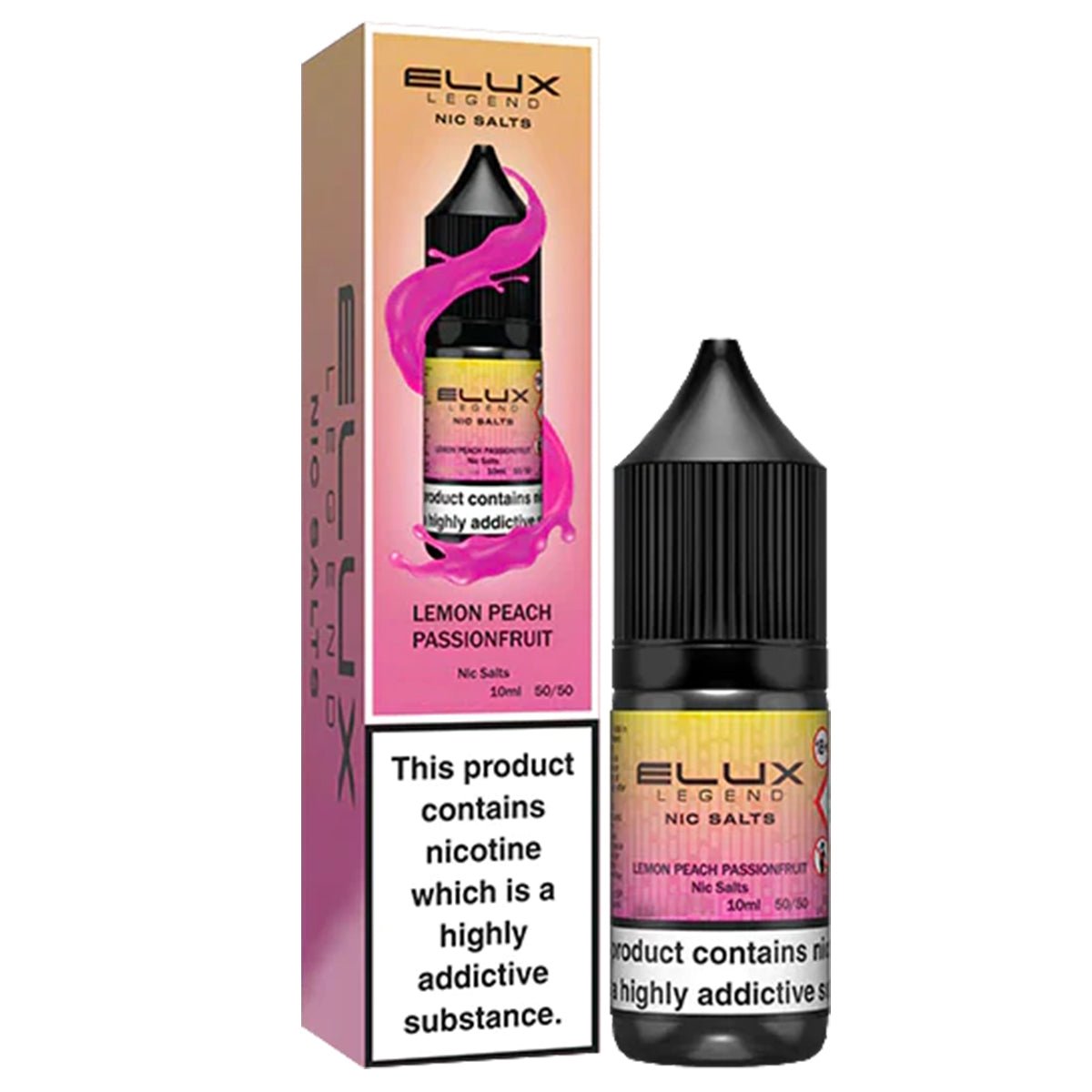 Lemon Peach Passionfruit 10ml Nic Salt E-liquid By Elux Legend – Prime Vapes UK